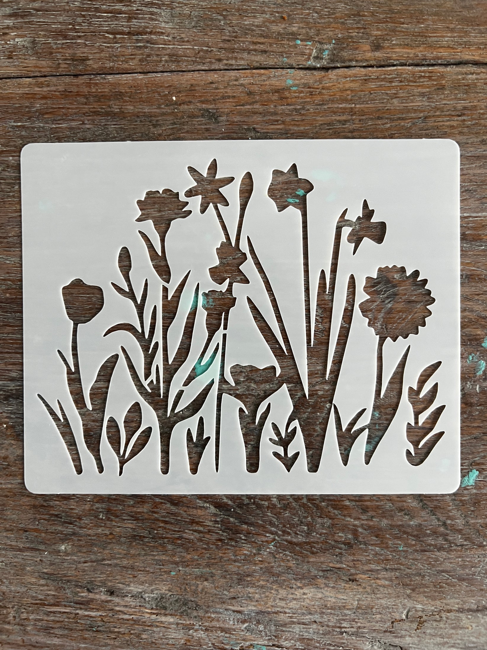 Stencil-Flower Field Daffodil – Newton's Paints & Crafts NZ.