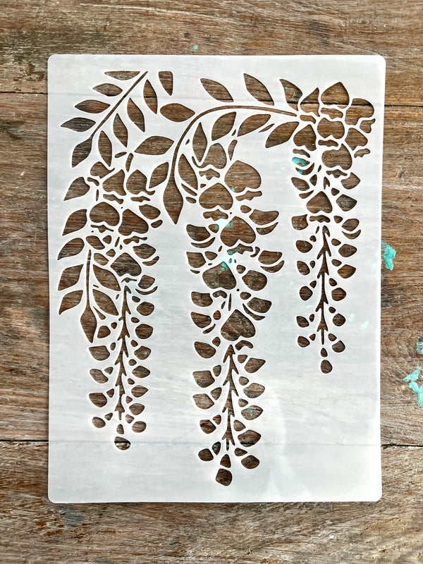 Stencil Wisteria A4 – Newton's Paints & Crafts NZ.