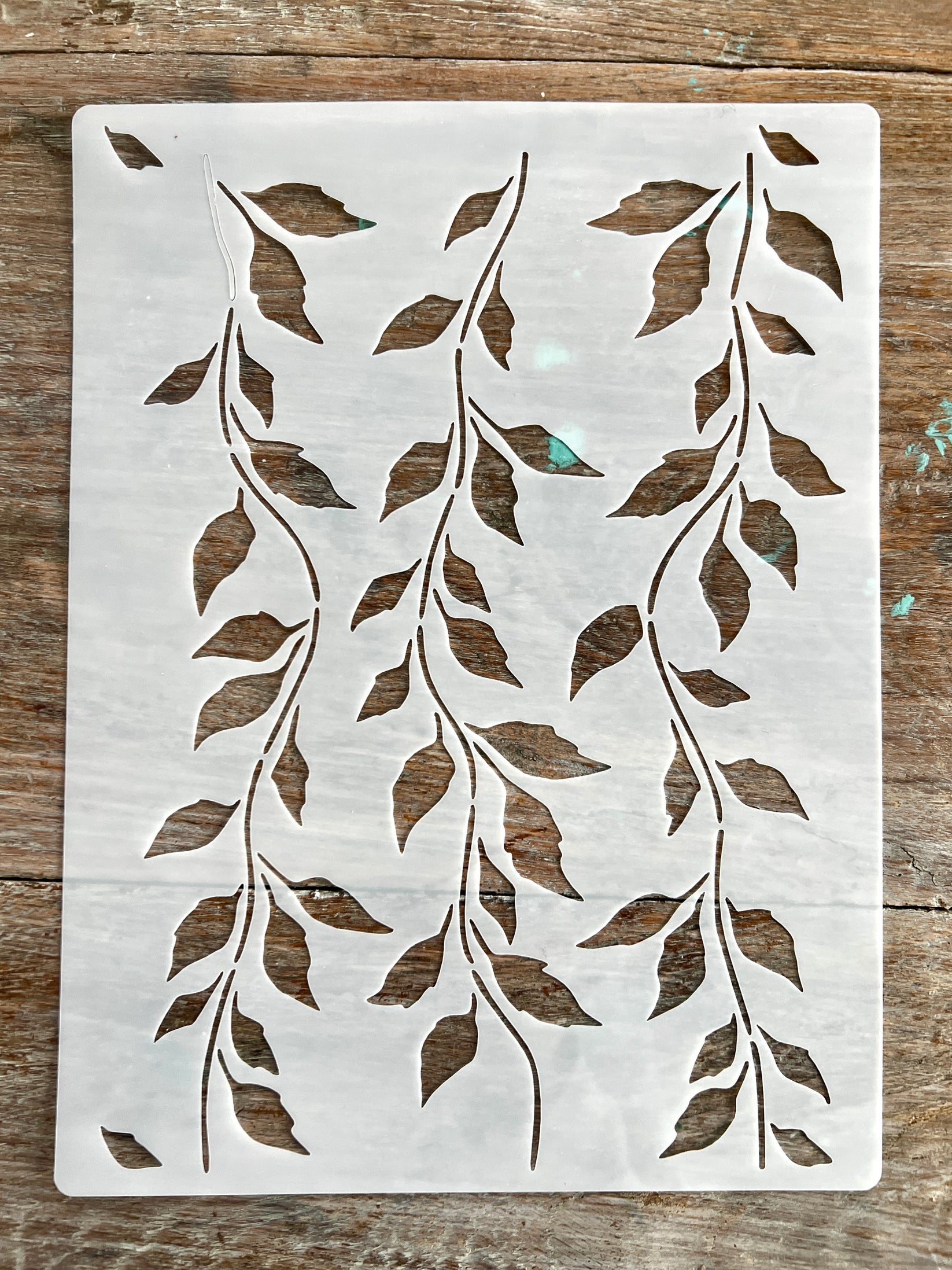 Stencil-Flowing leaves A4 – Newton's Paints & Crafts NZ.