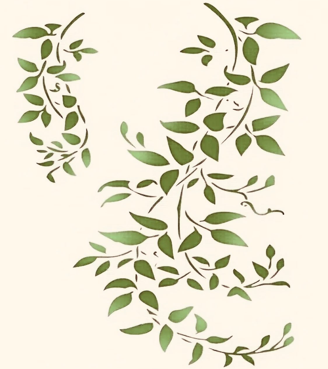 Stencil Flowing leaf vine A4 – Newton's Paints & Crafts NZ.