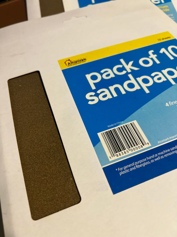 Sandpaper Pack 10 sheets assorted grit – Newton's Paints & Crafts NZ.