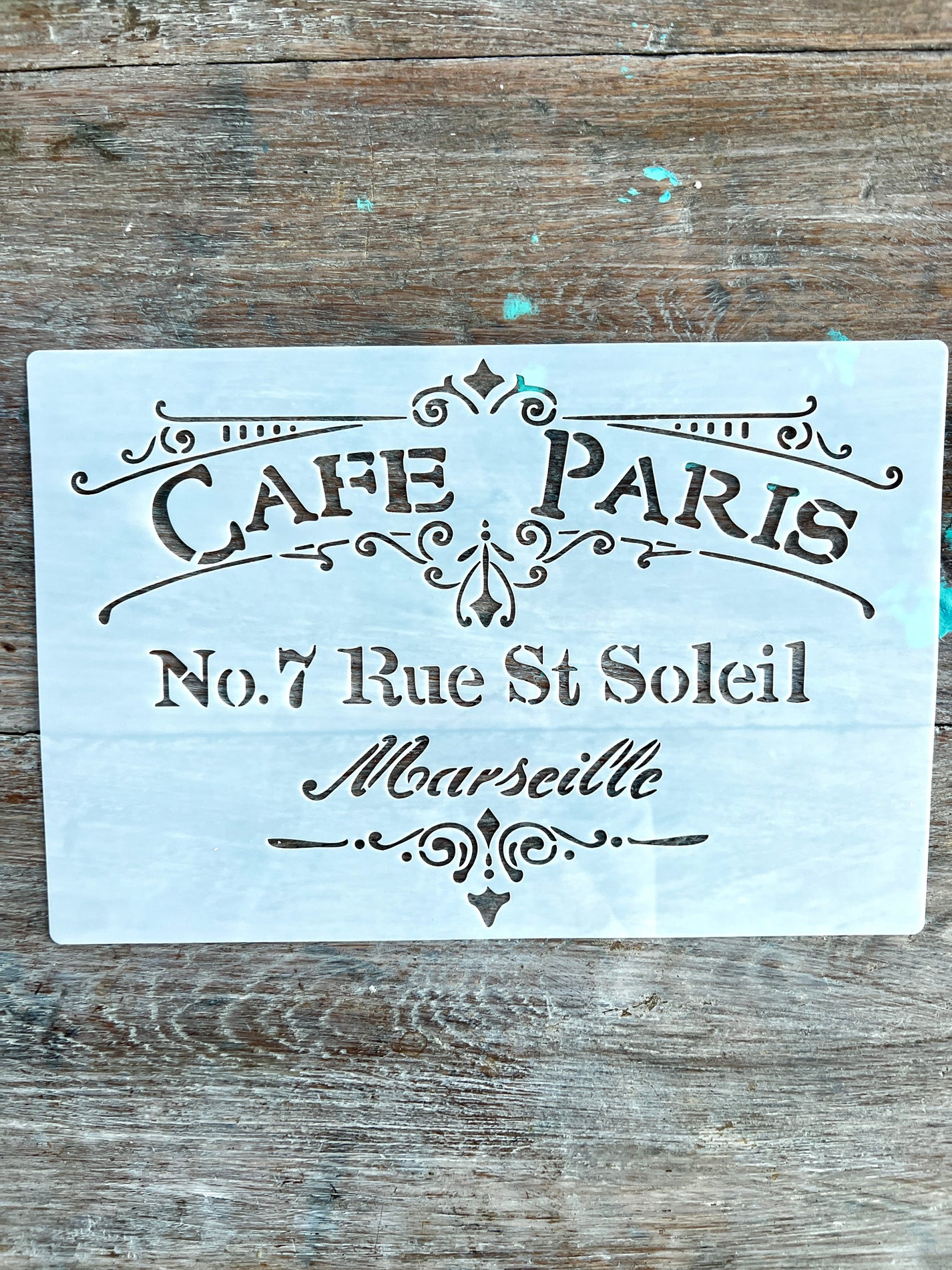 Stencil-Cafe Paris A4 – Newton's Paints & Crafts NZ.